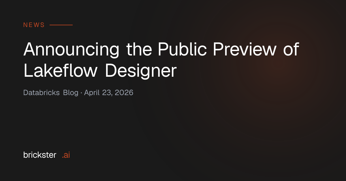 Announcing the Public Preview of Lakeflow Designer — Databricks Blog ...