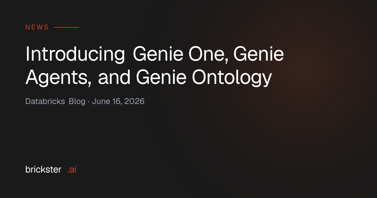 Introducing Genie One, Genie Agents, and Genie Ontology — Databricks ...